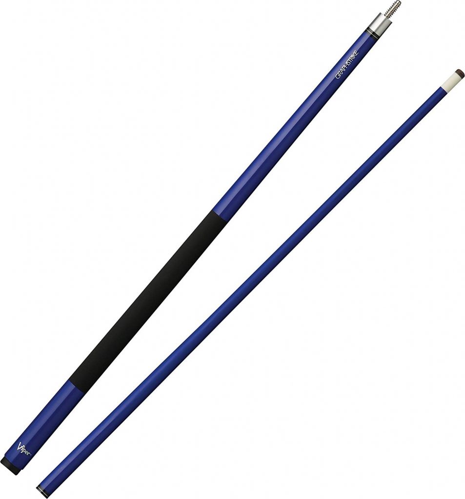 Viper Graphstrike 58" 2-Piece Fiberglass Graphite Composite Pool Cue - Blue