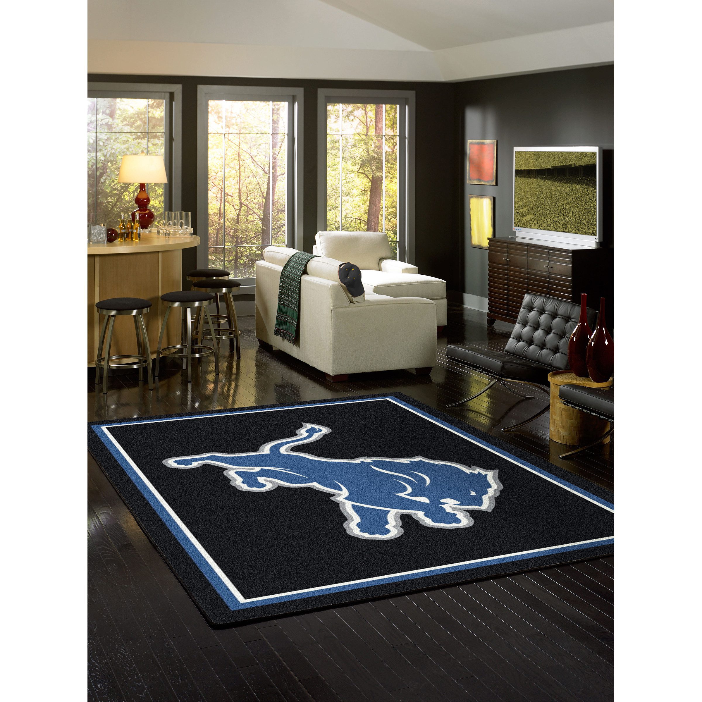 DETROIT LIONS SPIRIT RUG | Royal Billiard & Recreation